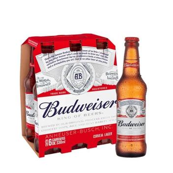 Cerveja Budweiser Long Neck 330Ml - 6 Unidades - Cerveja - Magazine Luiza