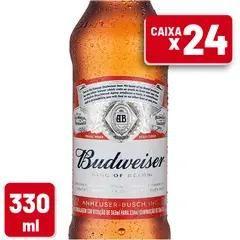 Cerveja Budweiser Long Neck Descartável 330ml Caixa C/ 24 Un 1x24 ...