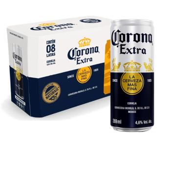 Cerveja Corona Extra Lata 269Ml (Caixa 8 Unidades) - Cerveja - Magazine ...
