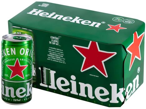Cerveja Heineken Lata Puro Malte Lager 8 Unidades - 269ml - Cerveja ...