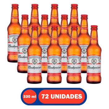 Cerveja Lager 330ml Long Neck 72 Unidades Budweiser - Cerveja ...