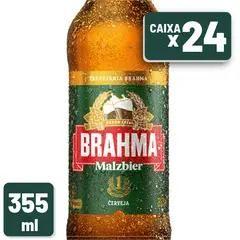 Cerveja Malzbier Brahma Long Neck 355ml Caixa c/ 24 un 1x24 Unidades 355ml LONG NECK - AMBEV ...
