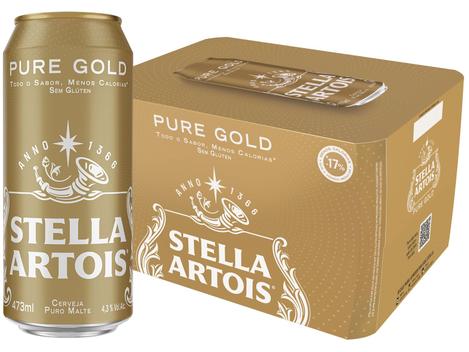 Cerveja Stella Artois Pure Gold Puro Malte 12 Unidades Lata 473ml - Cerveja - Magazine Luiza