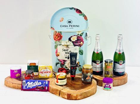 Cesta Aniversario Blue Moscatel - Abig Cestas Sofisticadas - Cesta Básica - Magazine Luiza