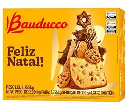 Cesta De Natal Bauducco Grande Com Panetone E Chocotone 20 Itens