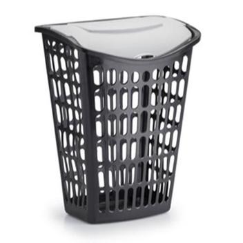 Cesto de Roupa Suja Grande com Tampa 40L Telado Roupeiro Organizador ...