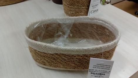 Cesto oval basket rope border - importado bangladesh - CASA CRIATIVA ...