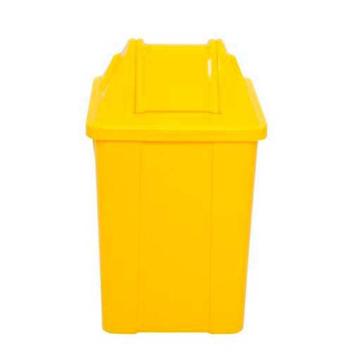 Cesto Quadrado 100 Litros com Tampa Vai-Vem Amarelo - JSN - Lixeira e Cesto de Lixo - Magazine Luiza