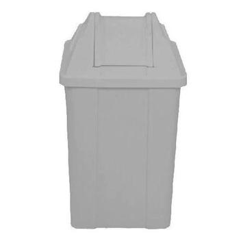 Cesto Quadrado Com Tampa Vai-vem 100 Litros Cinza - JSN - Lixeira e Cesto de Lixo - Magazine Luiza