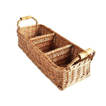 Cesto Vime 3 Divisões Lemis - Caixas e Cestos - Magazine Luiza