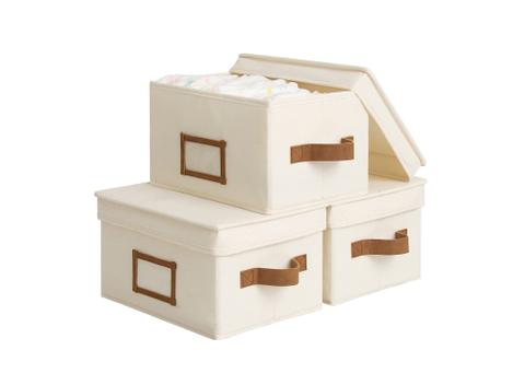 Cestos de armazenamento StorageWorks decorativos para prateleiras e ...