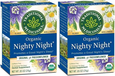 Chá de ervas medicinais tradicionais Nighty Night com maracujá ...