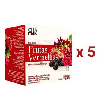 Chá De Frutas Vermelhas Kit 5Cx De 10 Sachês - Cha Mais - Chá ...