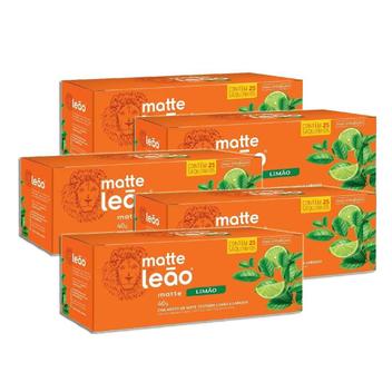 Chá Matte Limão Leão Com 25 Saquinhos Kit 5 - Leão Alimentos - Chá ...
