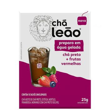 Chá Preto Gelado Leão Frutas Vermelhas 10 Un 25g - MATTE LEÃO - Chá ...