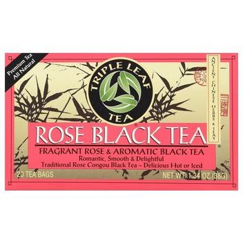 Chá Preto Rosa Triple Leaf Tea - Pacote com 6 Caixas (20 Saquinhos Cada ...