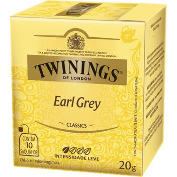 Chá Preto Twinings Earl Grey 20g com 10 sachês - Fleischmann - Chá ...