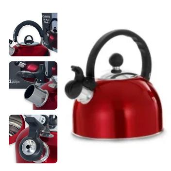 Chaleira Com Tampa E Apito Em Aço Inox - Fratelli - Chaleira - Magazine ...