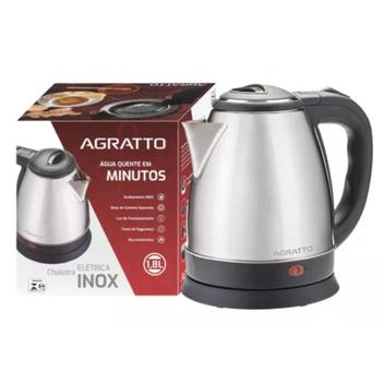 Chaleira Elétrica 1,8L Inox 1500W 220V Agratto - Chaleira - Magazine Luiza