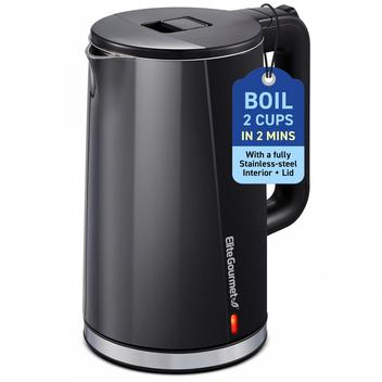 Chaleira Elétrica Elite Gourmet EKT8224 - 1,7L - Parede Dupla Preta ...