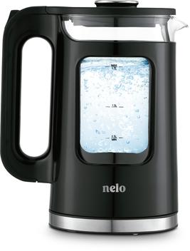 Chaleira Elétrica NELO 1,7L - 1100W com Janela de Vidro de Parede Dupla - Chaleira Elétrica ...