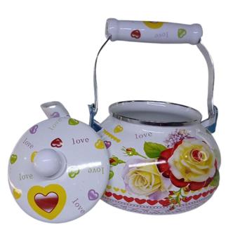 Chaleira Esmaltada 2,5 Litros Flores E Coração - Elite - Chaleira ...