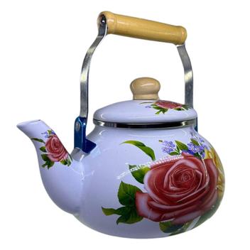 Chaleira Esmaltada 2,5 Litros Modelo:Rosa Amarela - Elite - Chaleira ...