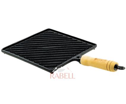 Chapa de ferro quadrada frisada estriada grande 22cm fundida - RIG ...