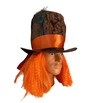 Chapéu Cartola Chapeleiro Com Peruca Fantasia Cosplay Festa - Blook ...