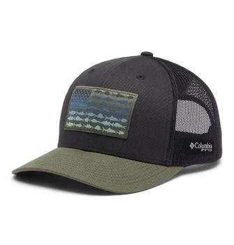 Chapéu Columbia PFG Fish Flag Mesh Snap Back Shark/Cypress - Boné ...