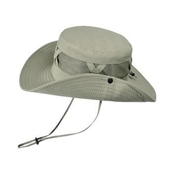 Chapéu de Pesca Masculino Respirável - Nylon, Grandes Abas, Proteção ...