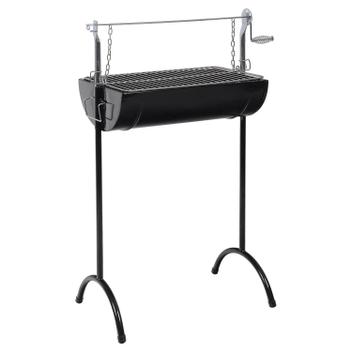 Charcoal Grill Mr. Beef, 1/2 tambor ajustável com rolo de ferro ...