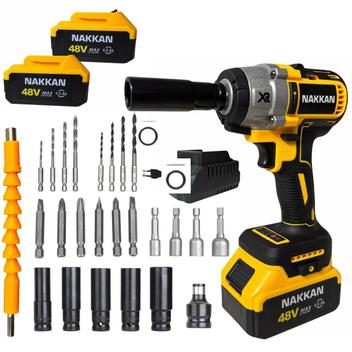 Chave De Impacto Parafusadeira Furadeira 02 Baterias 48v - nakan ...