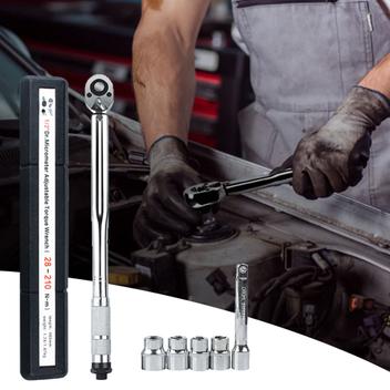 Chave De Torque Kit Industrial 1/2 Pol 28 - 210nm Cr-mo Torquimetro De Estalo Reversível ...