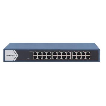 Chaveador de Hub 24 Portas Hikvision 10/100/1000Mbps Rack - Modelo Ds ...