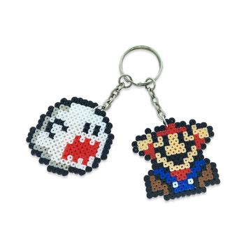 Chaveiro duplo pixel art (hama bead) dead mario bros e boo - Pomps Geek ...