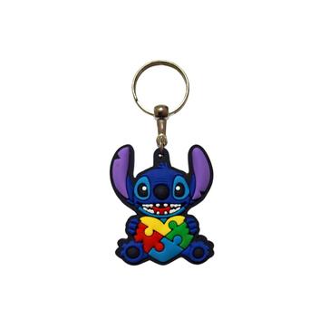 Chaveiros de Borracha Símbolo Autismo Stitch e Angel - Chaveiro ...