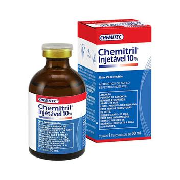Chemitril 10% Enrofloxacina para Bovinos, Suínos e Caprinos - 50ml - Chemitec - Antibiótico ...