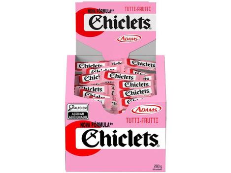 Chiclete Adams Chiclets Tutti-Frutti - Display com 100 unidades de 2,8g ...