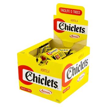 Chiclete Chiclets Adams 100 Unidades Sabor Hortelã 280g - Chicletes e ...