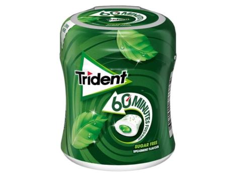 Chiclete Trident 60 Minutes Spearmint Sugar Free 68,2g Importado ...