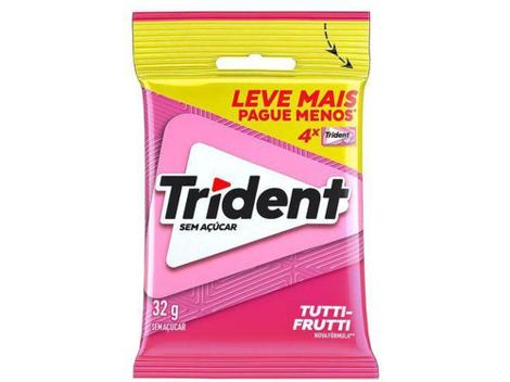 Chiclete Trident Tutti-Frutti - Display com 4 Unidades de 8g ...