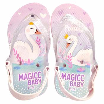 Chinelo Bebê Sandália Infantil Cisnes Meninas Magicc Baby - Chinelo ...