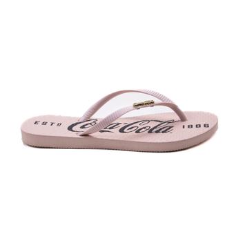 Chinelo Coca Cola 1886 Feminino Borracha Flat Rosa Claro - Chinelo ...
