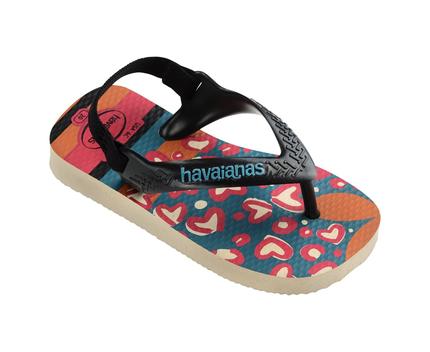 Chinelo Infantil Baby Mini Me Meninas Bege e Preto - Havaianas ...