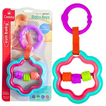 Chocalho Interativo Infantil Flor Bebe Divertido Não Toxico Castela ...