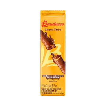 Choco Tube Bauducco Wafer com Recheio e Cobertura de Chocolate 27g ...