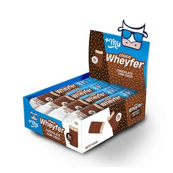 Choco Wheyfer Mais Mu Sabor Chocolate com Coco 12x25g - Wafer ...