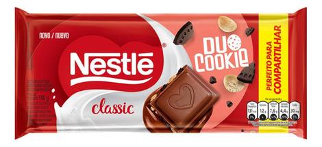 Chocolate ao Leite Duo Cookie Biscoito Classic 150 g - Biscoito ...