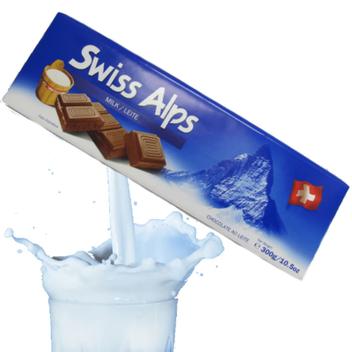 Chocolate Ao Leite Swiss Alps Milk 300gr Importado Suíça - Chocolate ...